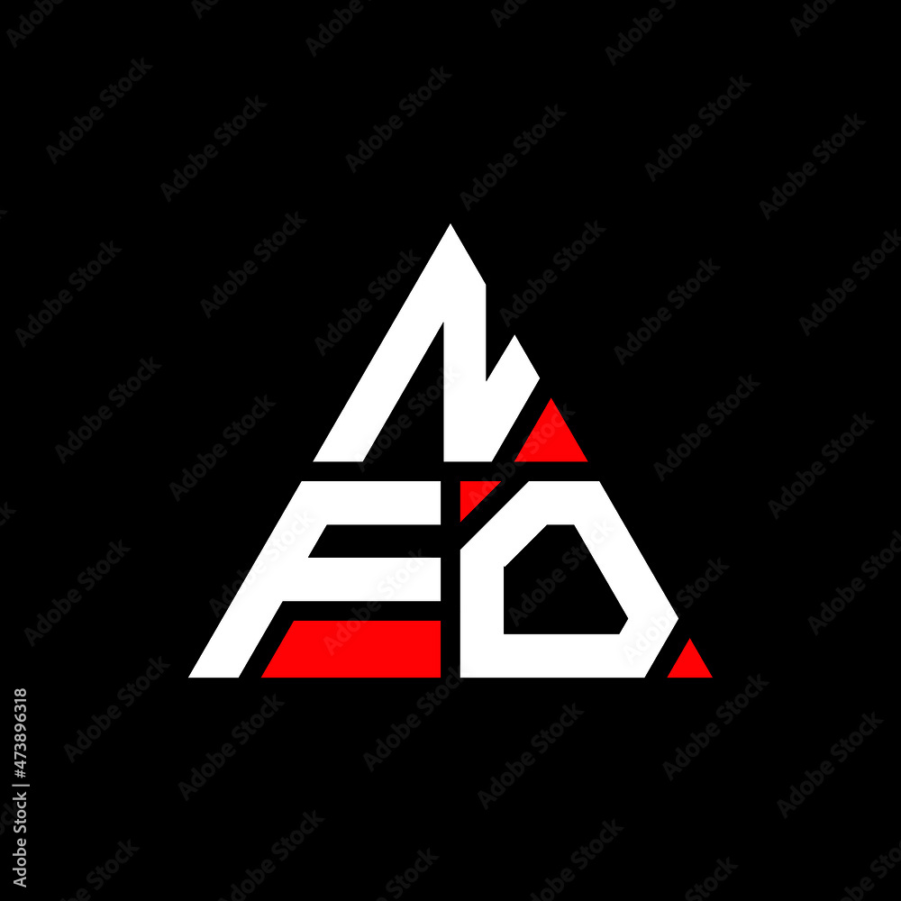 NFO triangle letter logo design with triangle shape. NFO triangle logo ...
