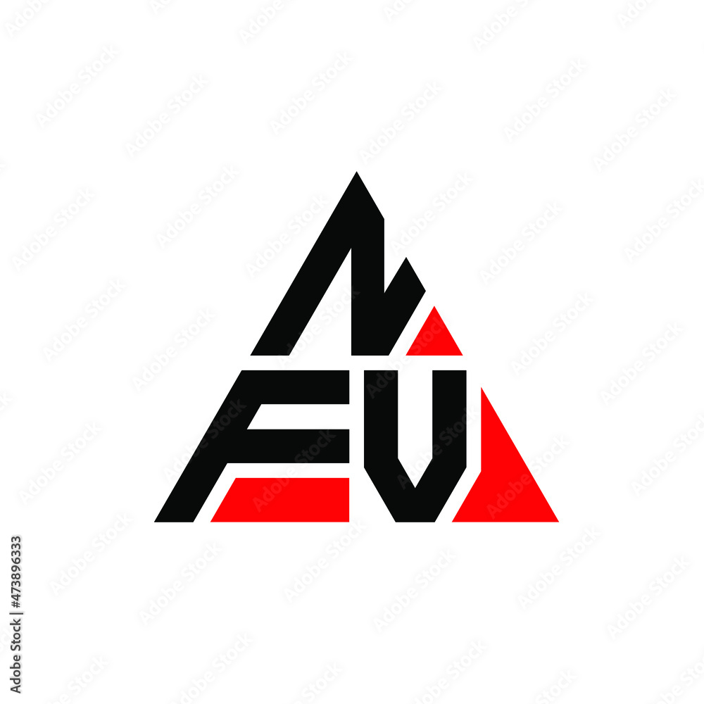 NFV triangle letter logo design with triangle shape. NFV triangle logo ...
