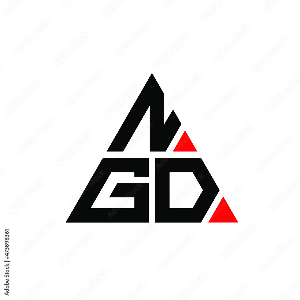 NGD triangle letter logo design with triangle shape. NGD triangle logo ...