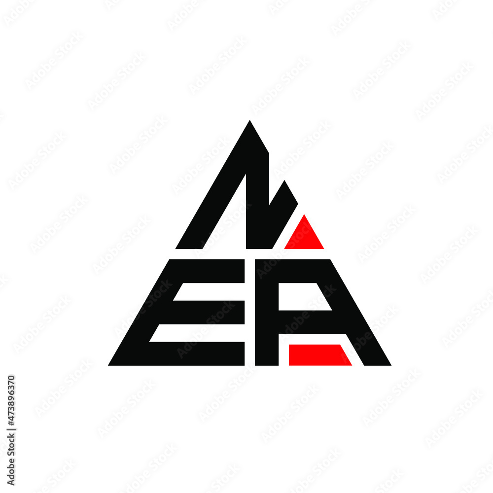 NEA triangle letter logo design with triangle shape. NEA triangle logo ...