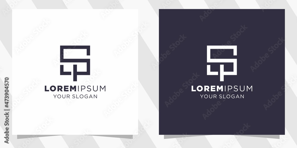 letter sp logo with minimal design Stock Vector | Adobe Stock