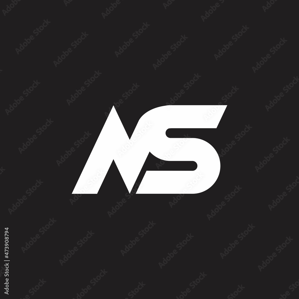 ns logo design simple and clean Stock Vector | Adobe Stock