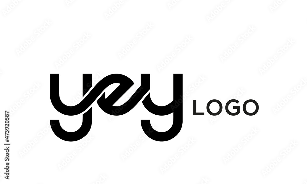 connect YEY letters logo design vector template Stock Vector | Adobe Stock