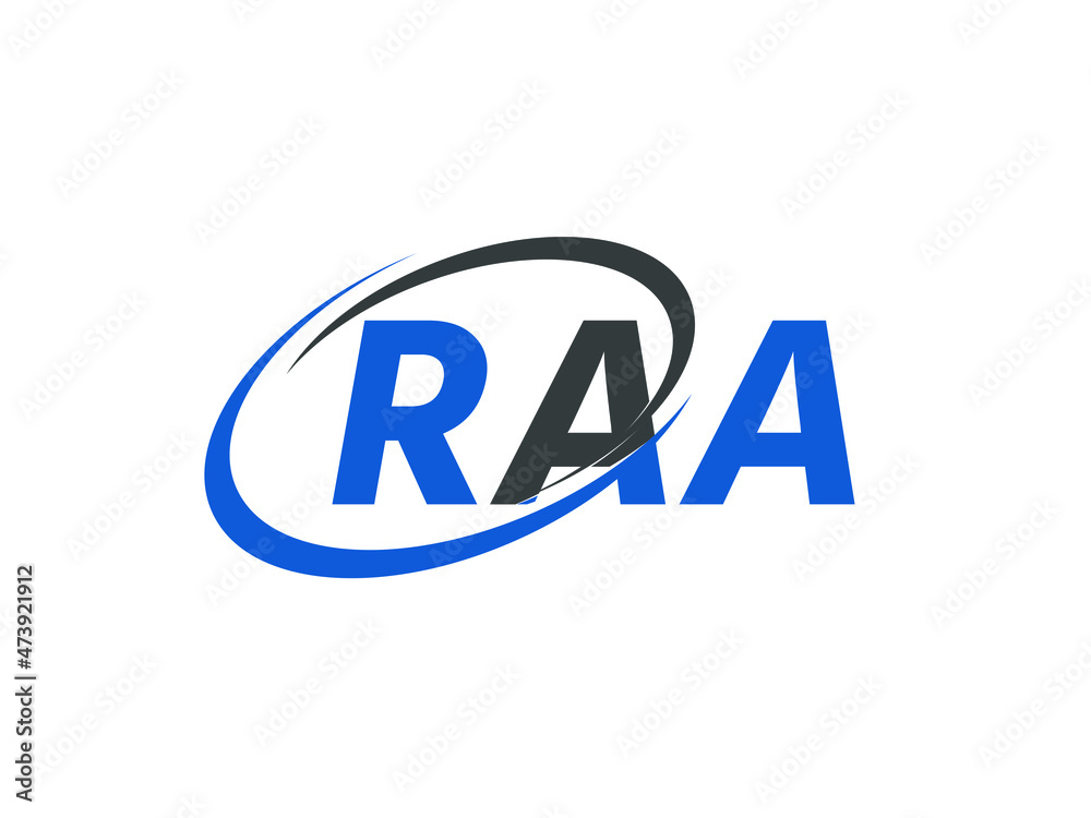 RAA letter creative modern elegant swoosh logo design Stock Vector ...