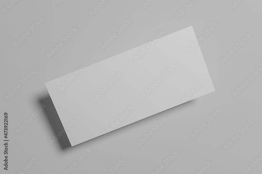 Blank Invitation Card Email Signature Ticket Envelope Paper Mockup