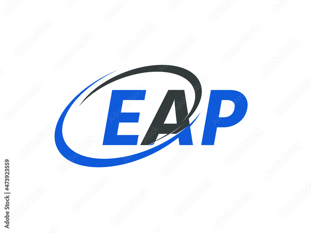 EAP letter creative modern elegant swoosh logo design Stock Vector ...