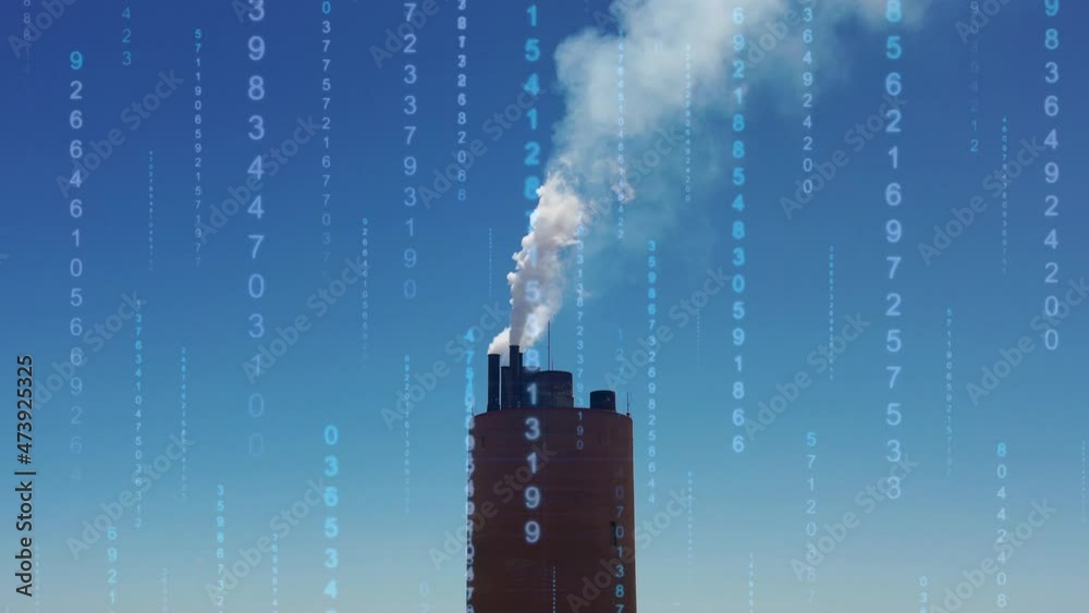 Chimney toxic gas smoke. Climate change. Climate control. Air pollution ...