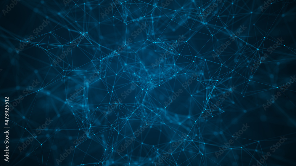 Digital plexus of lines and dots background. Connected polygons plexus ...