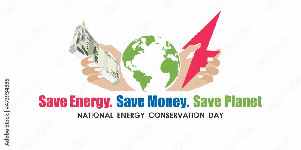 Conceptual Banner Design for National Energy Conservation Day. Save ...