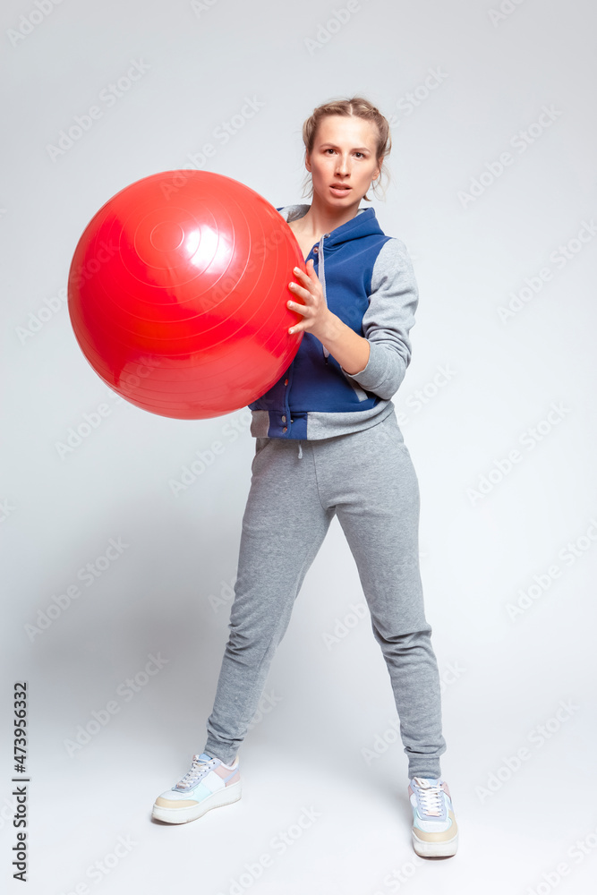 Sport and Fitness Ideas. Caucasian Female Athlete In Good Fit Posing ...