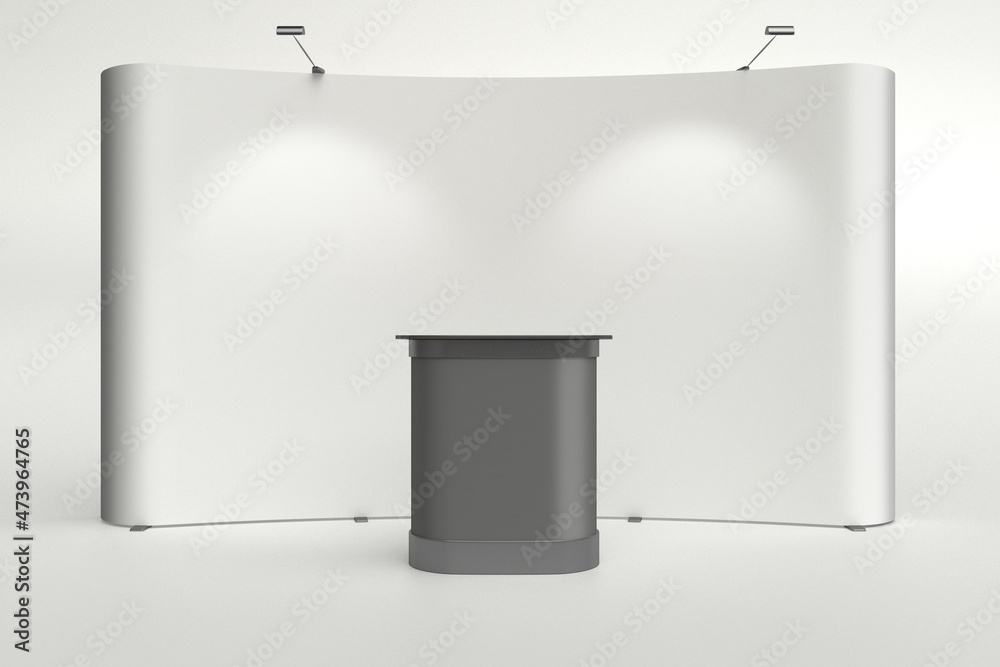 Blank trade show booth mockup template. 3d rendering. Stock ...