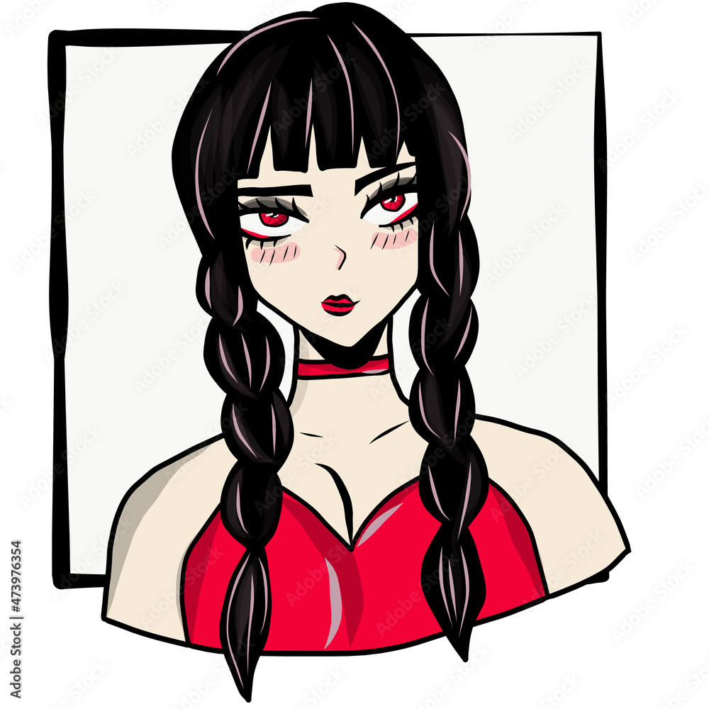 Manga style. Japanese cartoon Comic concept. Anime characters. Vector ...