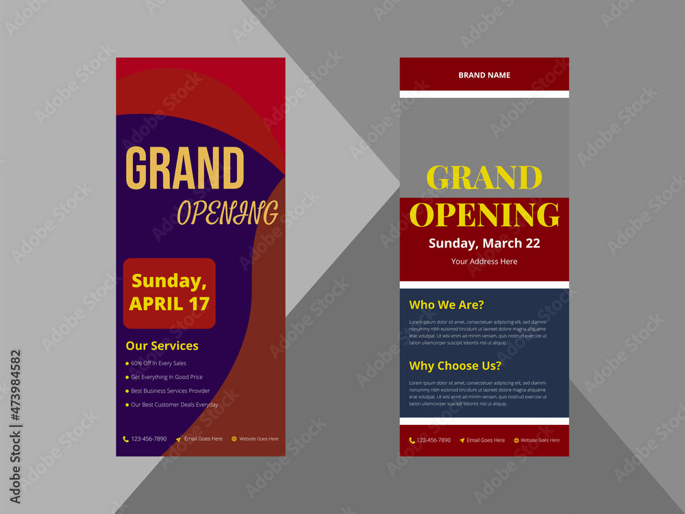 grand opening roll up banner design template. new shop opening poster ...