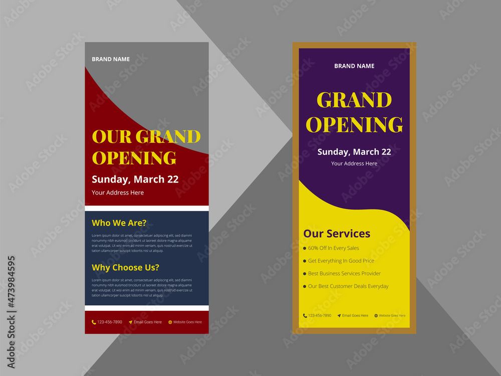 grand opening roll up banner design template. new shop opening poster ...