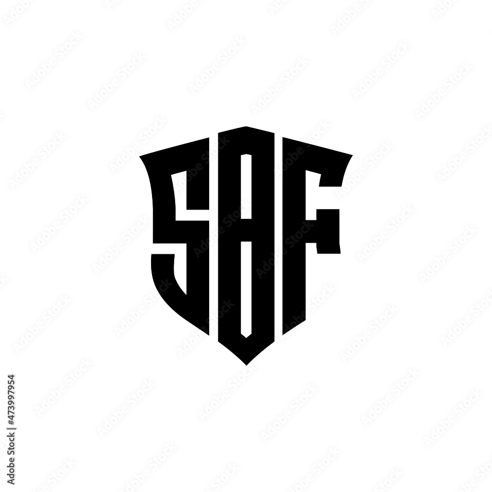 SBF letter logo design with white background in illustrator, vector ...