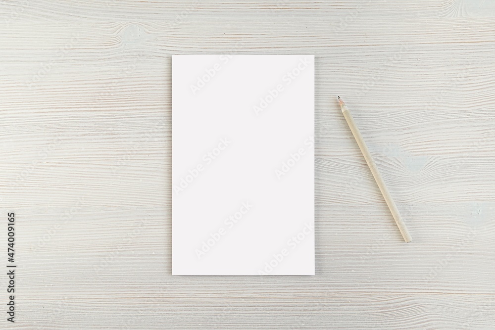 Blank notepad mockup for design or text presentation, minimal style ...