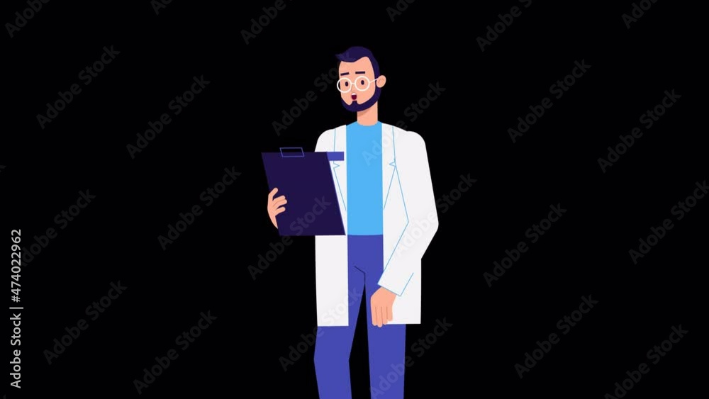 lip syncing Facial Animation for narration. male character doctor ...