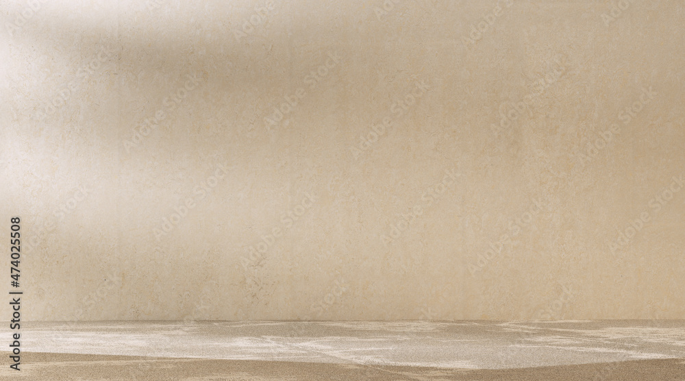 Empty room with soft blurred window shadow gradient pastel neutral ...