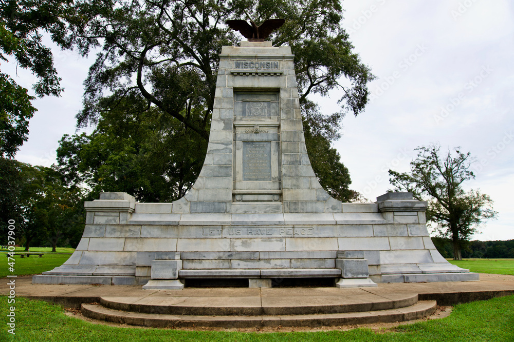 Andersonville National Historic Site in Georgia. Wisconsin Monument ...