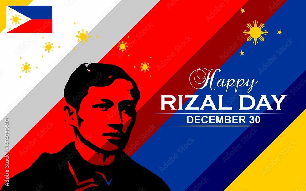 Rizal Day Background Design with the Philippine national flag color ...