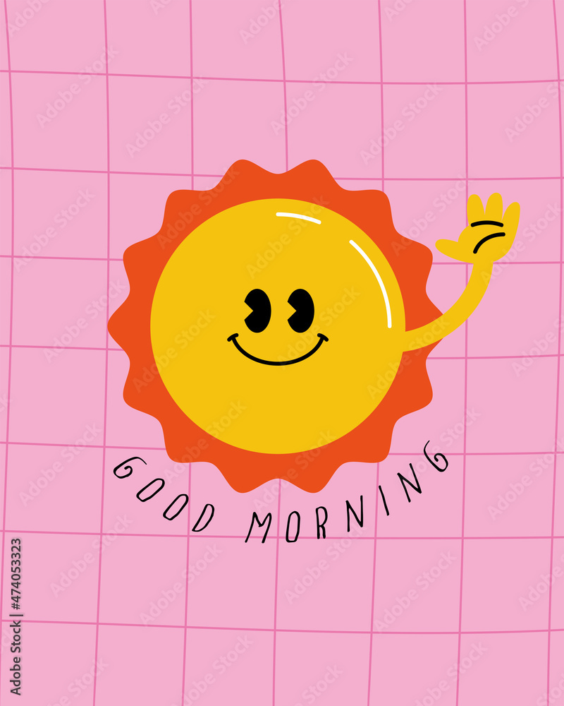 good morning affirmation poster Stock Vector | Adobe Stock