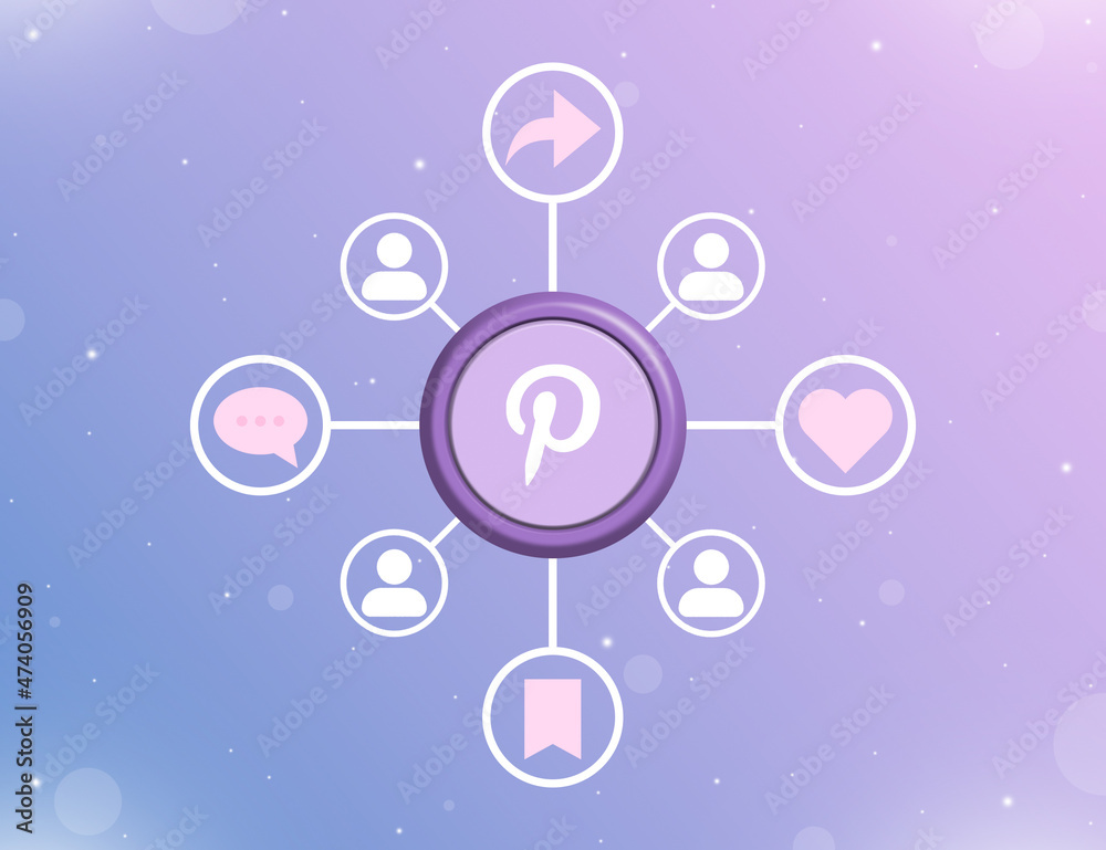 Pinterest Logo Button