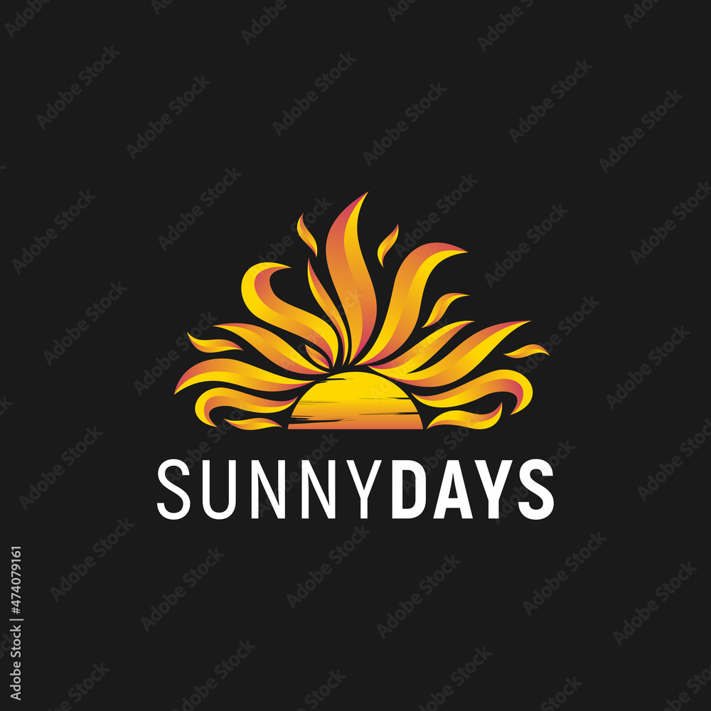 sun shapes, rising sun, sunset, flaming logo inspiration Stock Vector ...