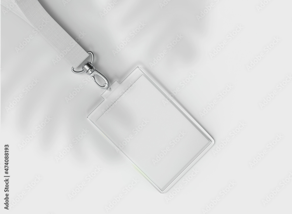 3d Employee ID Card Mockup Stock Illustration | Adobe Stock