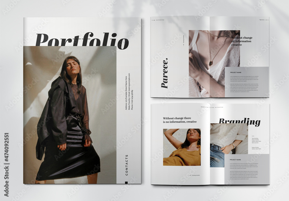 Fashion Portfolio Layout Stock Template | Adobe Stock