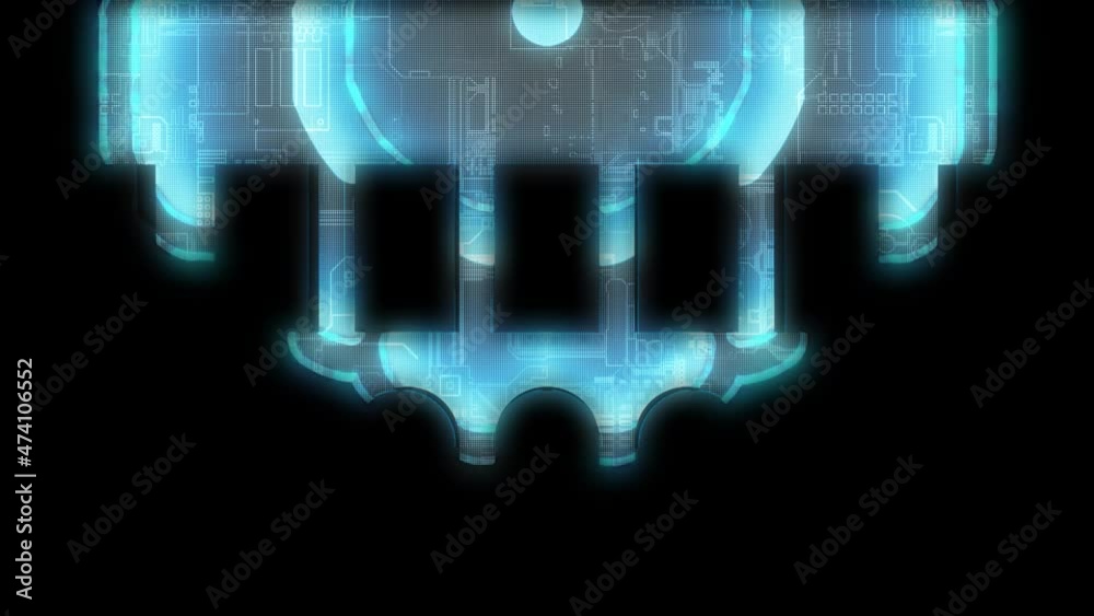 Electric circuit wave fill in effect on facade texture template – Stock ...