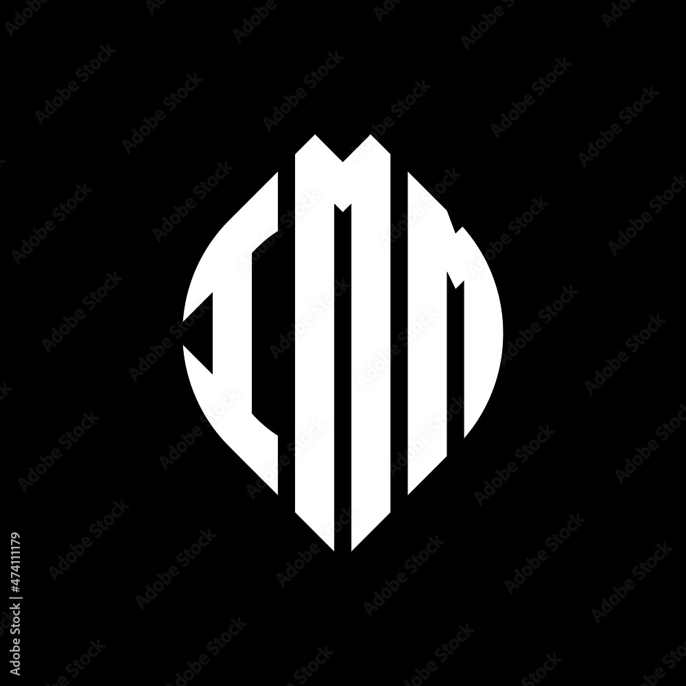 IMM circle letter logo design with circle and ellipse shape. IMM ...