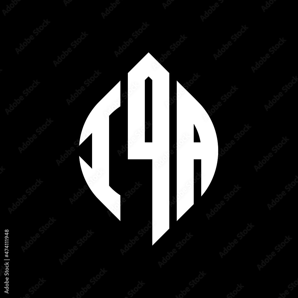IQA circle letter logo design with circle and ellipse shape. IQA ...