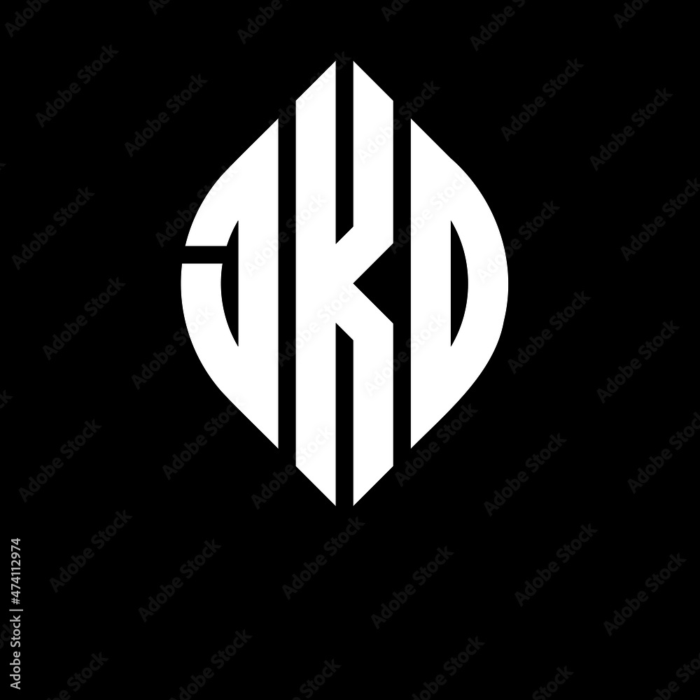 JKO circle letter logo design with circle and ellipse shape. JKO ...