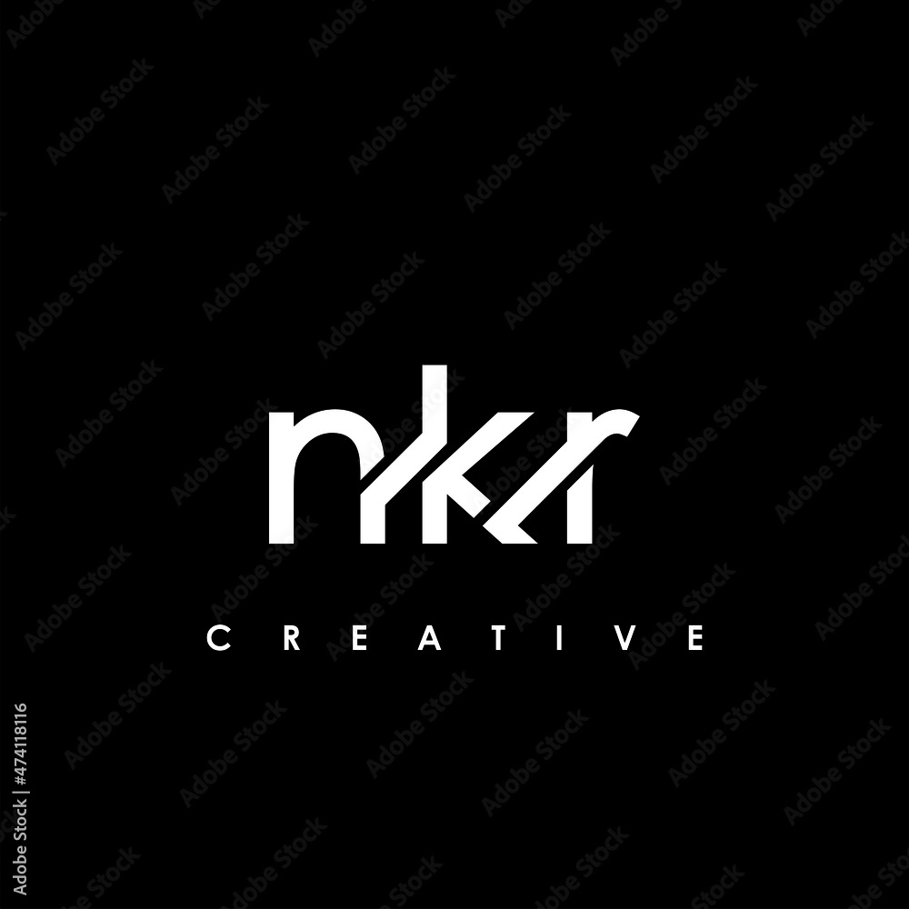 NKR Letter Initial Logo Design Template Vector Illustration Stock ...