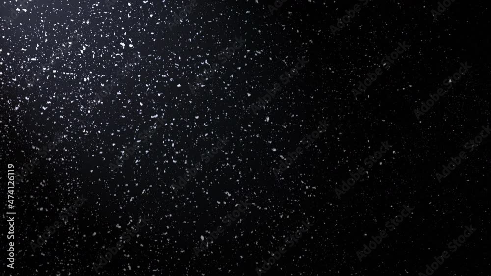 snowfall overlay, black background - winter, slowly falling snow effect ...