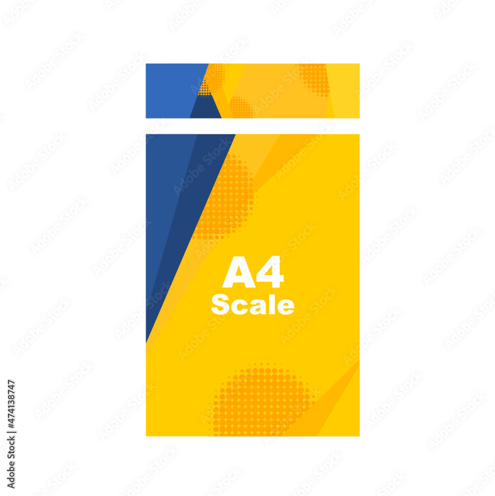 Abstract background set with yellow and blue overlapping background in ...