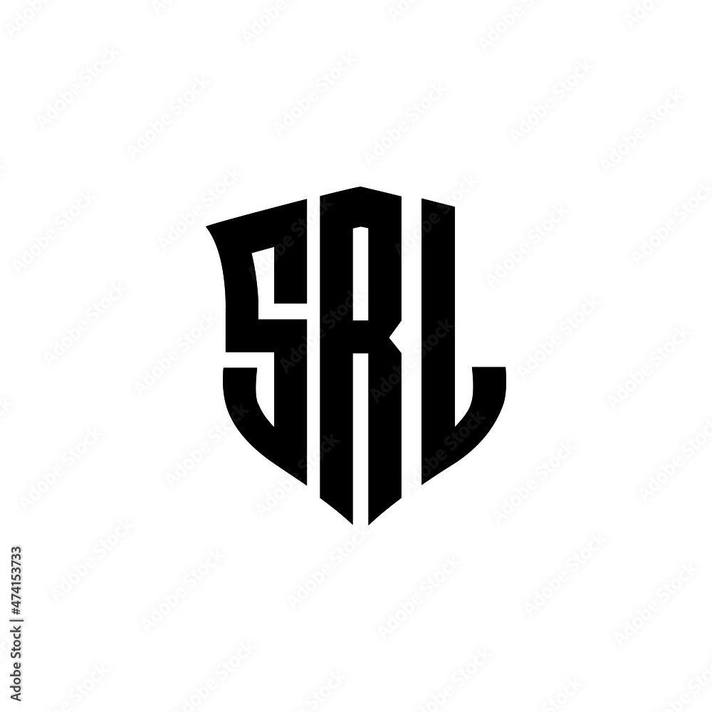SRL letter logo design with white background in illustrator, vector ...
