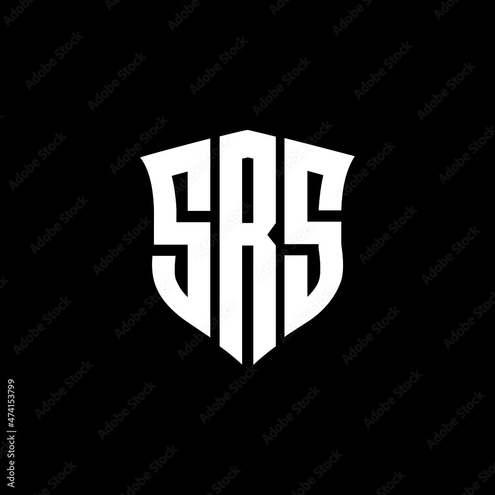 SRS letter logo design with black background in illustrator, vector ...