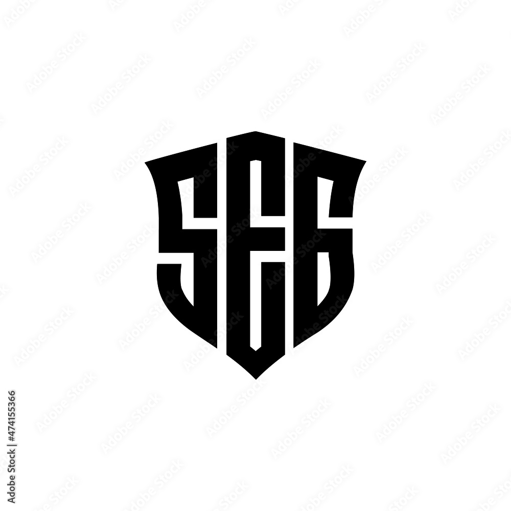 SEG letter logo design with white background in illustrator, vector ...