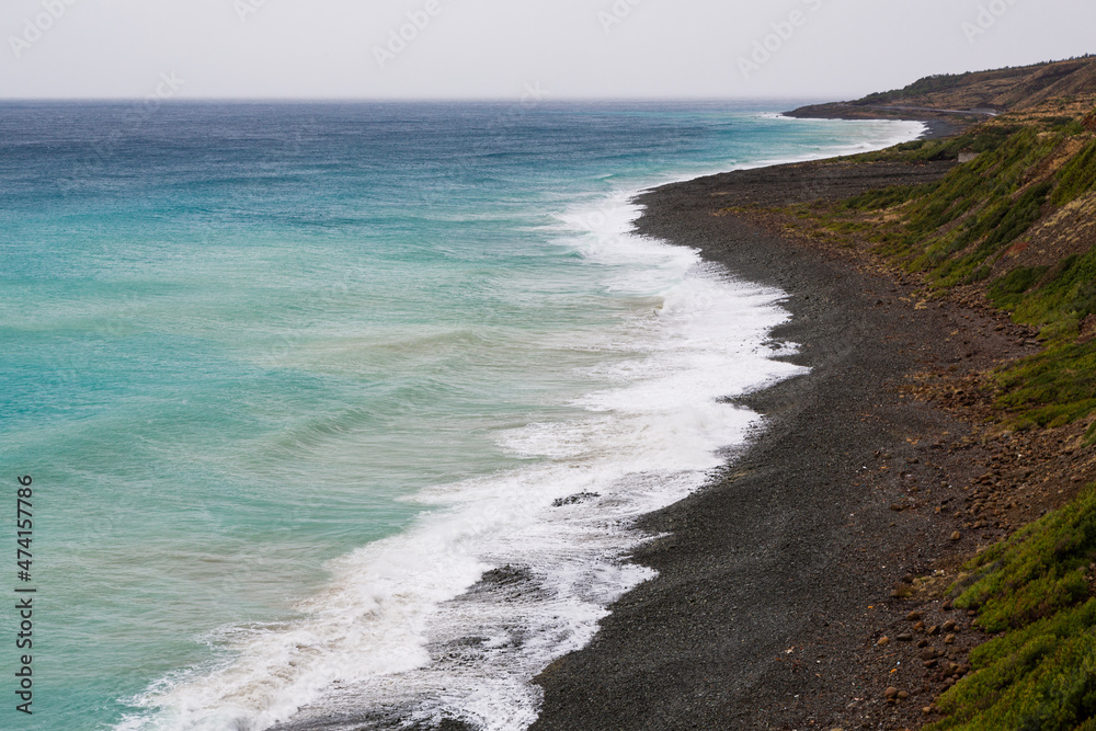 Stockfoto The coast of Samandag, where the Amanos mountains meet the ...