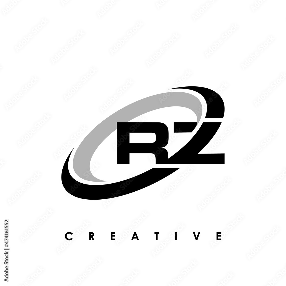 RZ Letter Initial Logo Design Template Vector Illustration Stock Vector ...