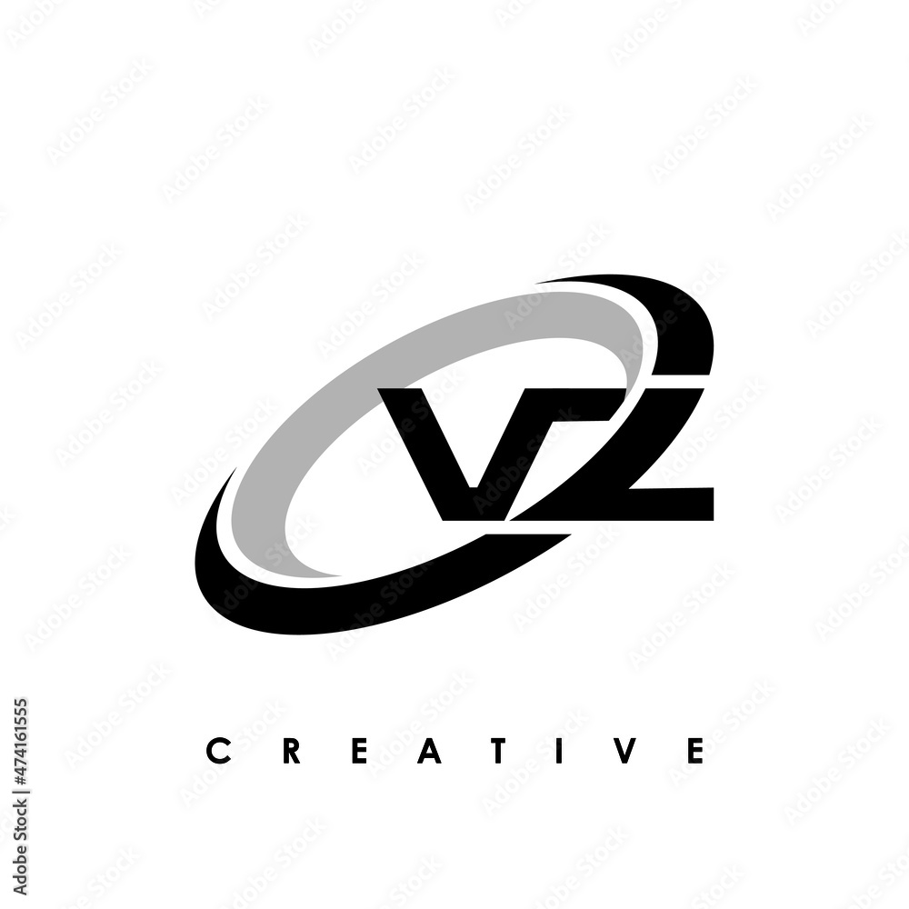 VZ Letter Initial Logo Design Template Vector Illustration Stock Vector ...