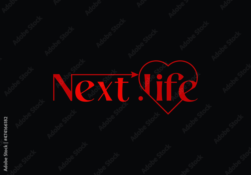 Next Life Word Mark Logo Design Vector Template Next Life Word Logo ...
