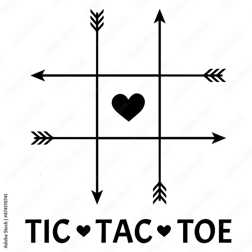 tic tac toe logo inspirational quotes typography lettering design Stock ...