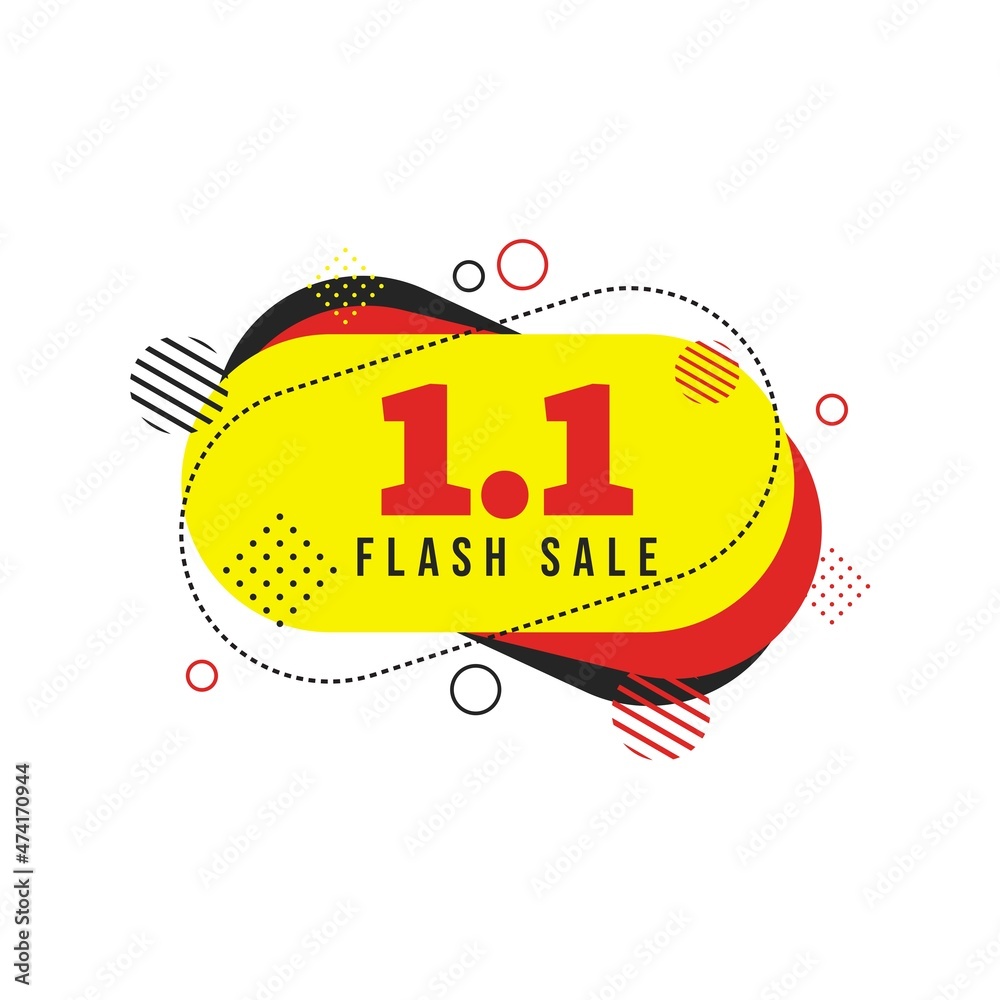 1.1 sale banner element illustration with vector file for your digital ...