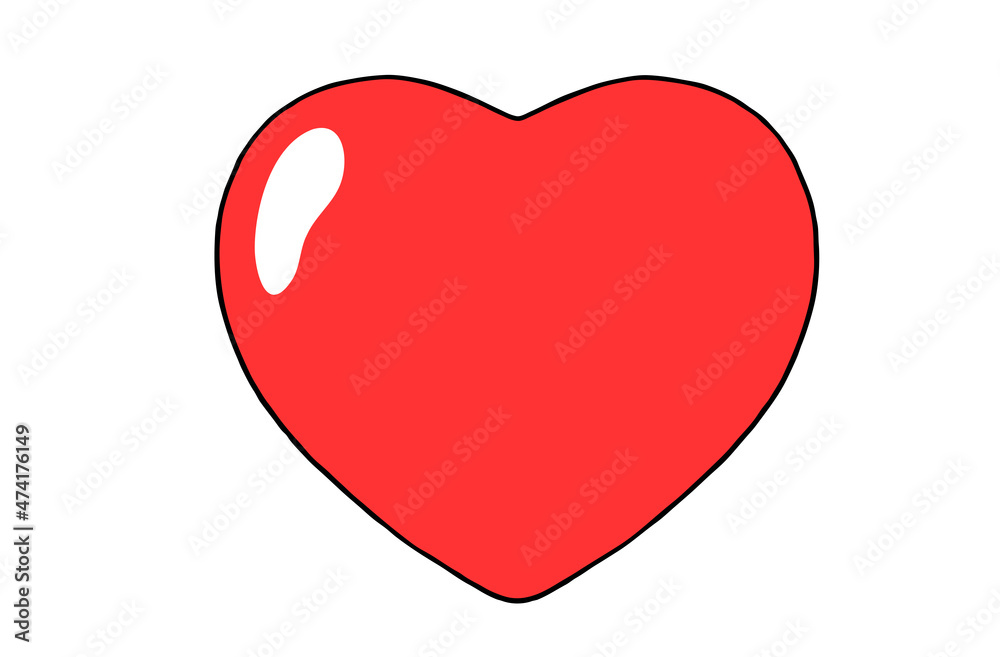 Rotes Herz als Symbol für Liebe und Valentinstag Stock Illustration ...