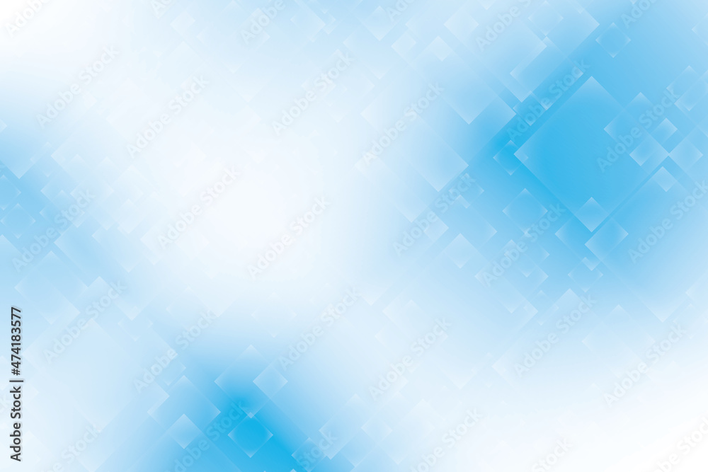 Abstract geometric white and blue color background with rectangle shape ...