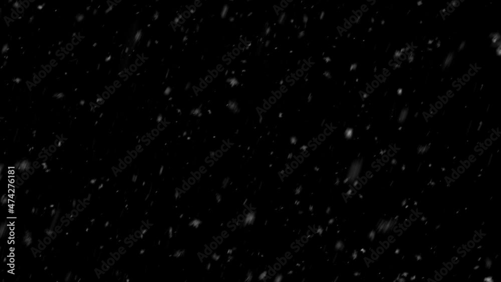 snowfall overlay, black background - winter, slowly falling snow effect ...