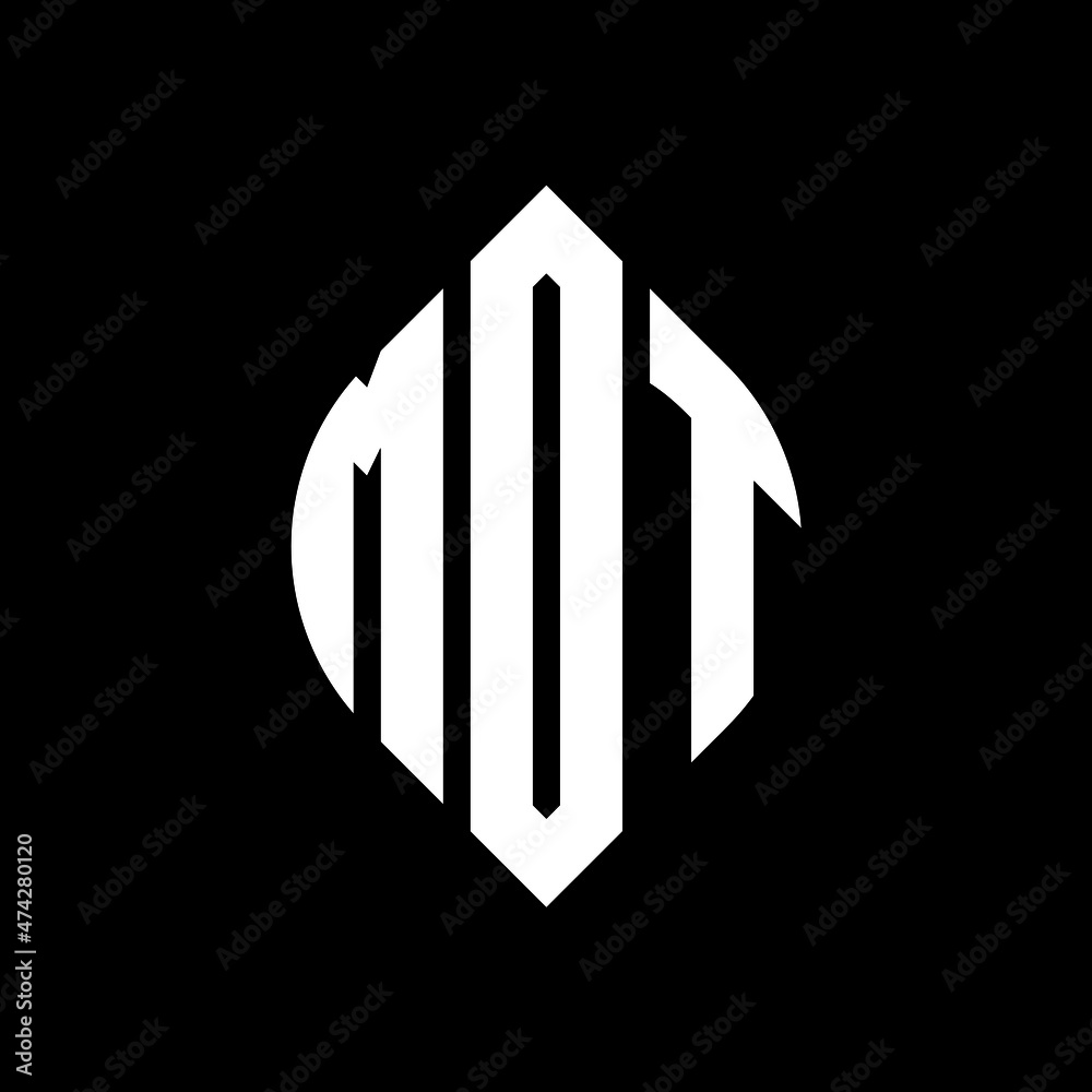 MDT circle letter logo design with circle and ellipse shape. MDT ...