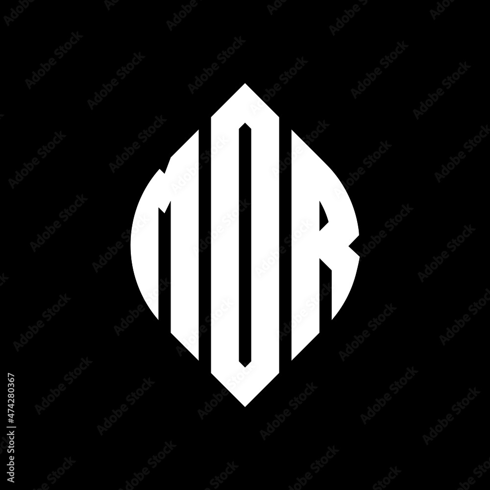 MDR circle letter logo design with circle and ellipse shape. MDR ...